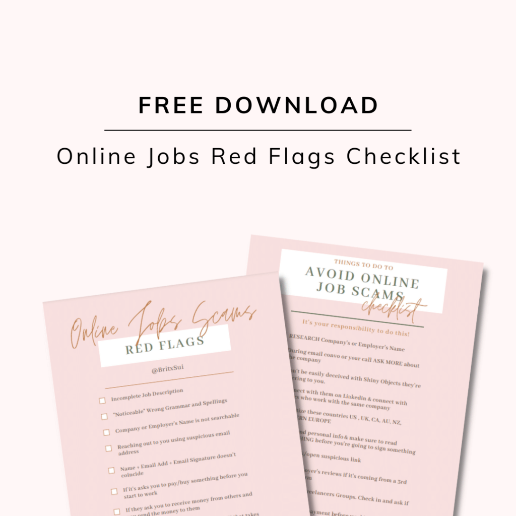 Online Jobs Red Flags Checklist - Bossed Up PH