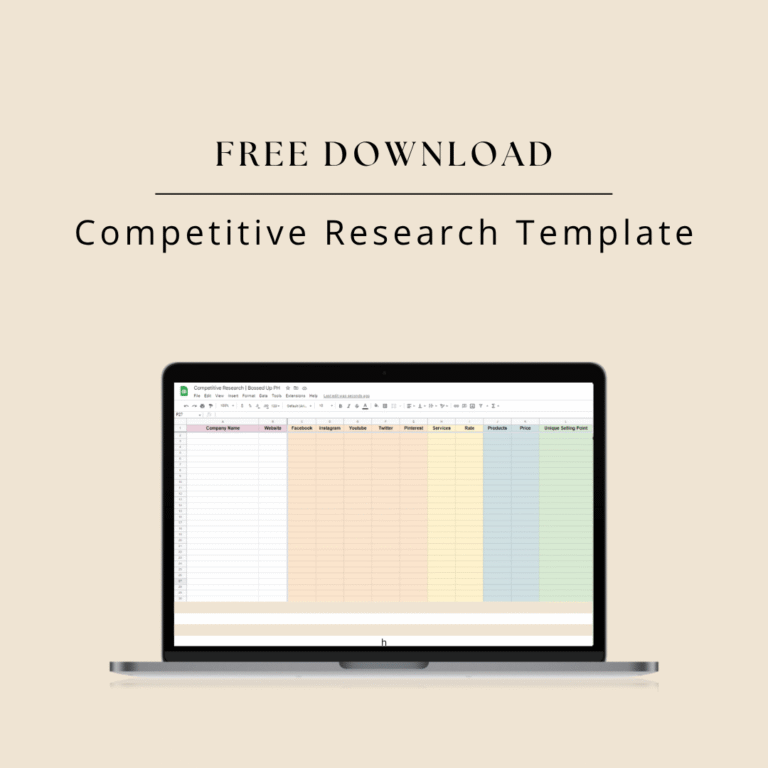 Competitive Research Template - Bossed Up PH